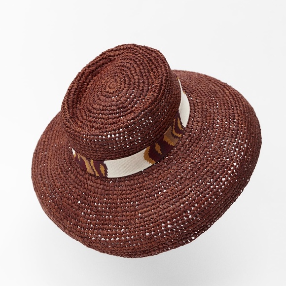 Zara | Accessories | Zara Limited Edition Raffia Hat With Band | Poshmark